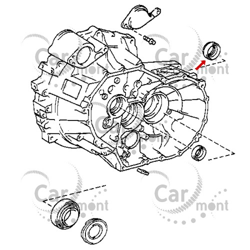 Uszczelniacz skrzyni biegów - Toyota RAV4 II - 90311-62005 - Oryginał ...